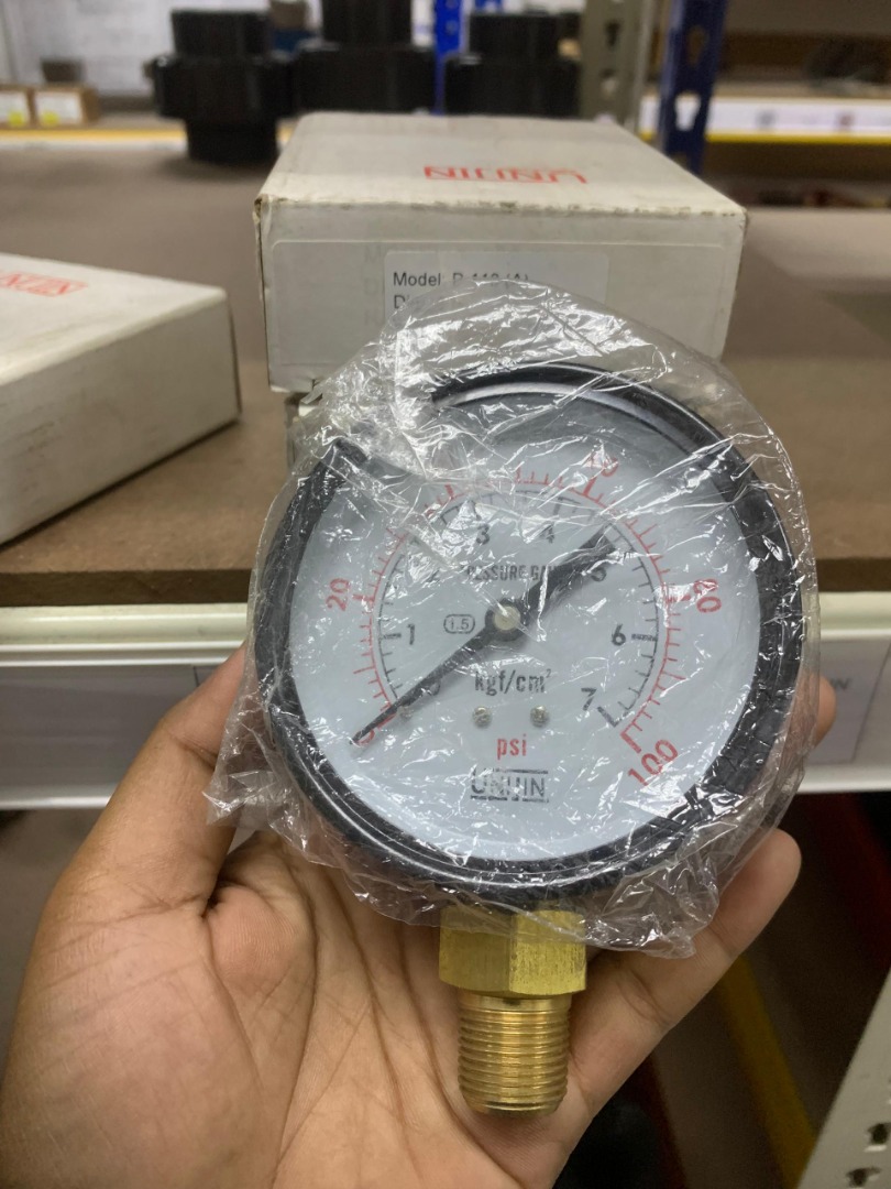 PRESSURE GAUGE UNIJIN P-110A DIAL 3" 3/8 BSPT, Everything Else, Others ...