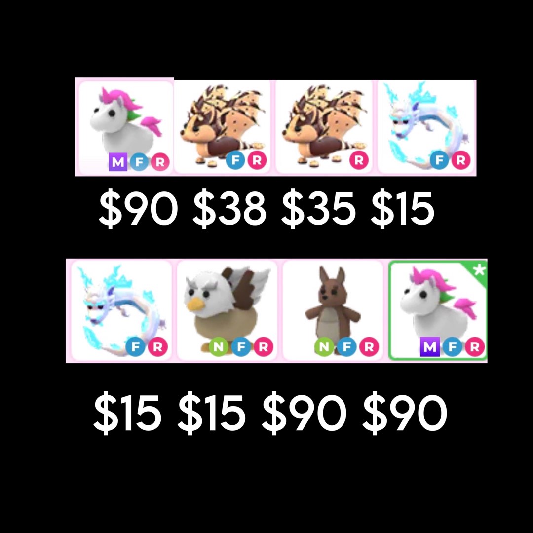 Roblox Adopt Me Pets Legendary Nfr Mfr Neon Mega Unicorn SSBD Frost ...