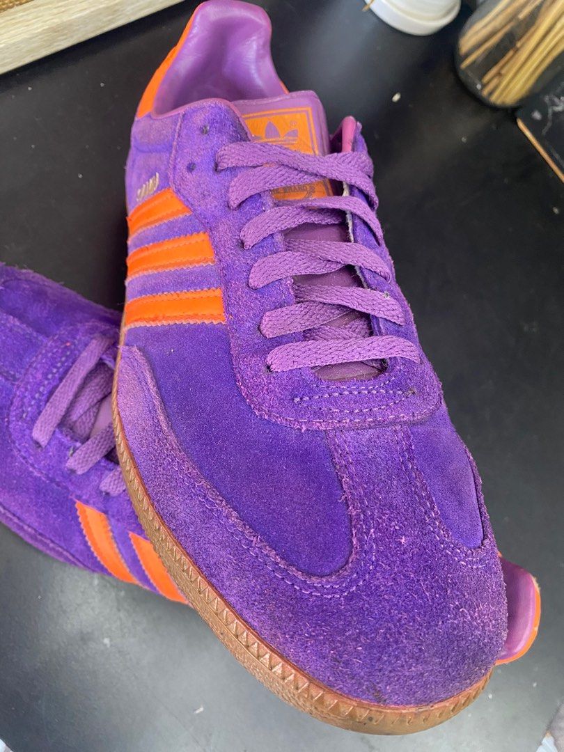 Samba Purple Rare Vintage, Men's Fashion, Footwear, Sneakers on Carousell