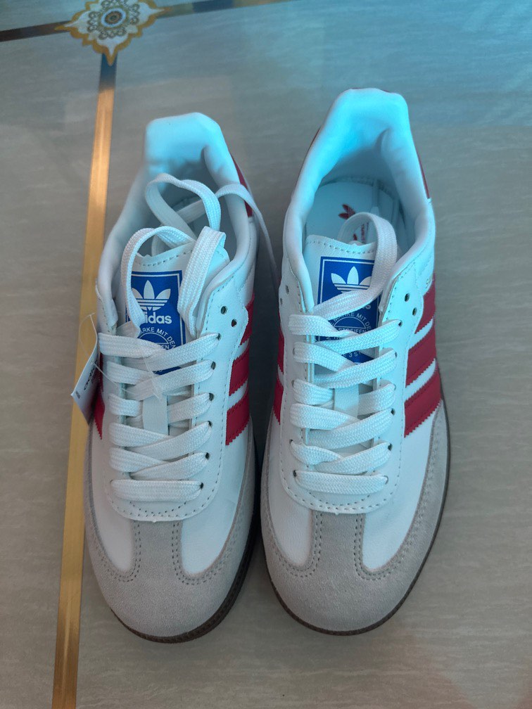 Sambas red Adidas, Women's Fashion, Footwear, Sneakers on Carousell