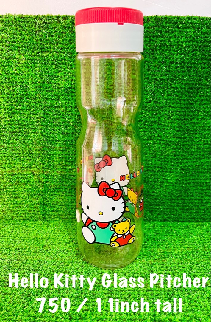 Sanrio Hello Kitty Glass Pitcher, Furniture & Home Living, Kitchenware ...