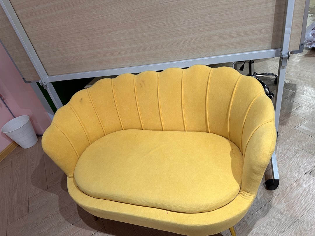 SOFA KERANG KUNING, Furniture & Home Living, Furniture, Sofas on Carousell