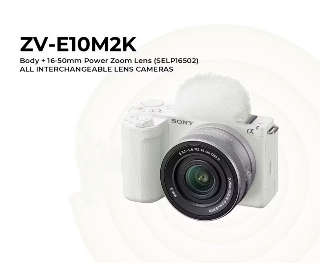Sony ZV-E10 II Camera with 16-50mm Lens (White) ( E10M2K E10II E10M2 ...