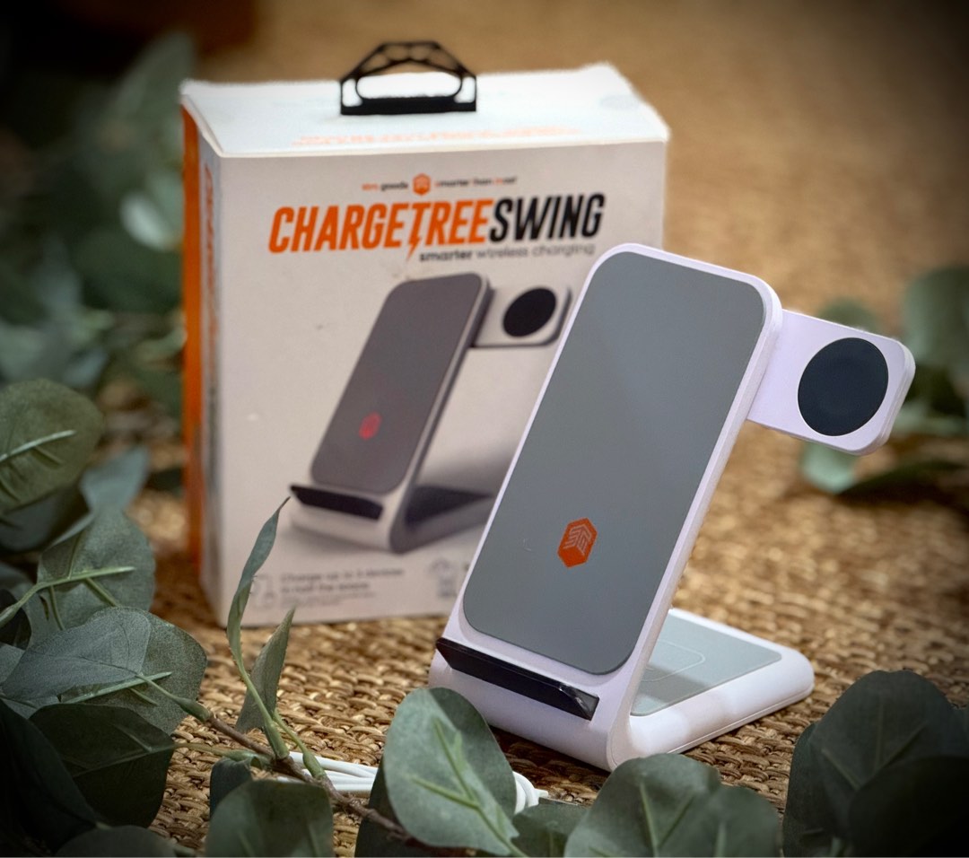 STM ChargeTree Swing 3-in-1 Wireless Charging Station (White), Mobile ...