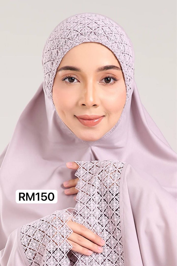 Telekung Siti Khadijah Modish Asanoha in Demauve, Women's Fashion, Muslimah Fashion, Prayer Sets ...