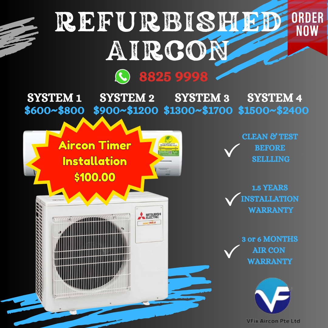 Used/Refurbished Mitsubishi & Daikin Aircon Systems 1/2/3/4 with Installation + Aircon Timer ...