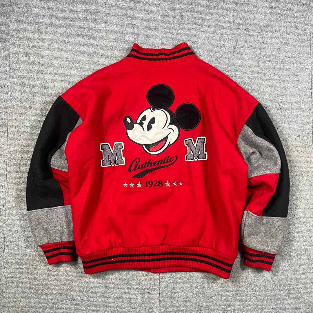 Vintage 90s Mickey Mouse wool varsity jacket (authentic), Men's Fashion ...