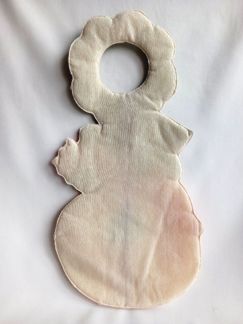 Vintage Christmas-themed door hanger, cotton fabric with gold thread ...