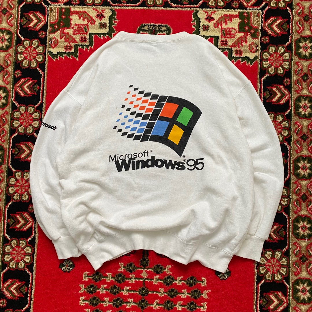 VINTAGE MICROSOFT WINDOWS 95, Men's Fashion, Tops & Sets, Hoodies on ...