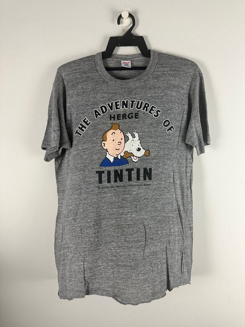Vintage Tintin Cartoon, Men's Fashion, Tops & Sets, Tshirts & Polo ...
