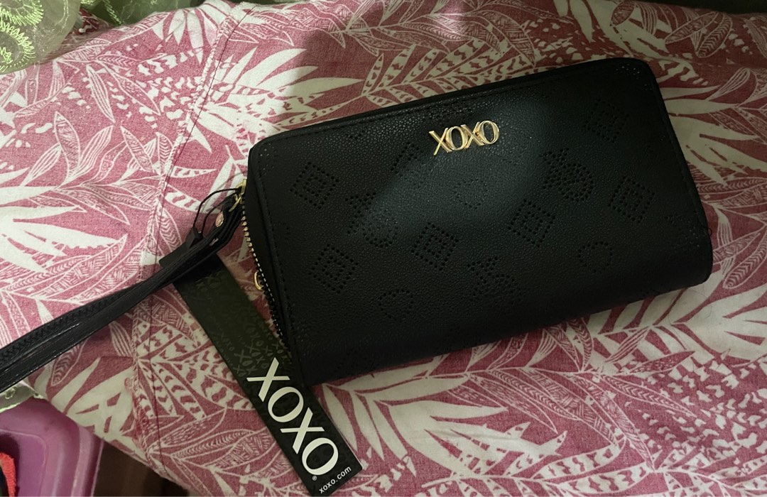 XOXO Black long wallet, Women's Fashion, Bags & Wallets, Wallets & Card ...