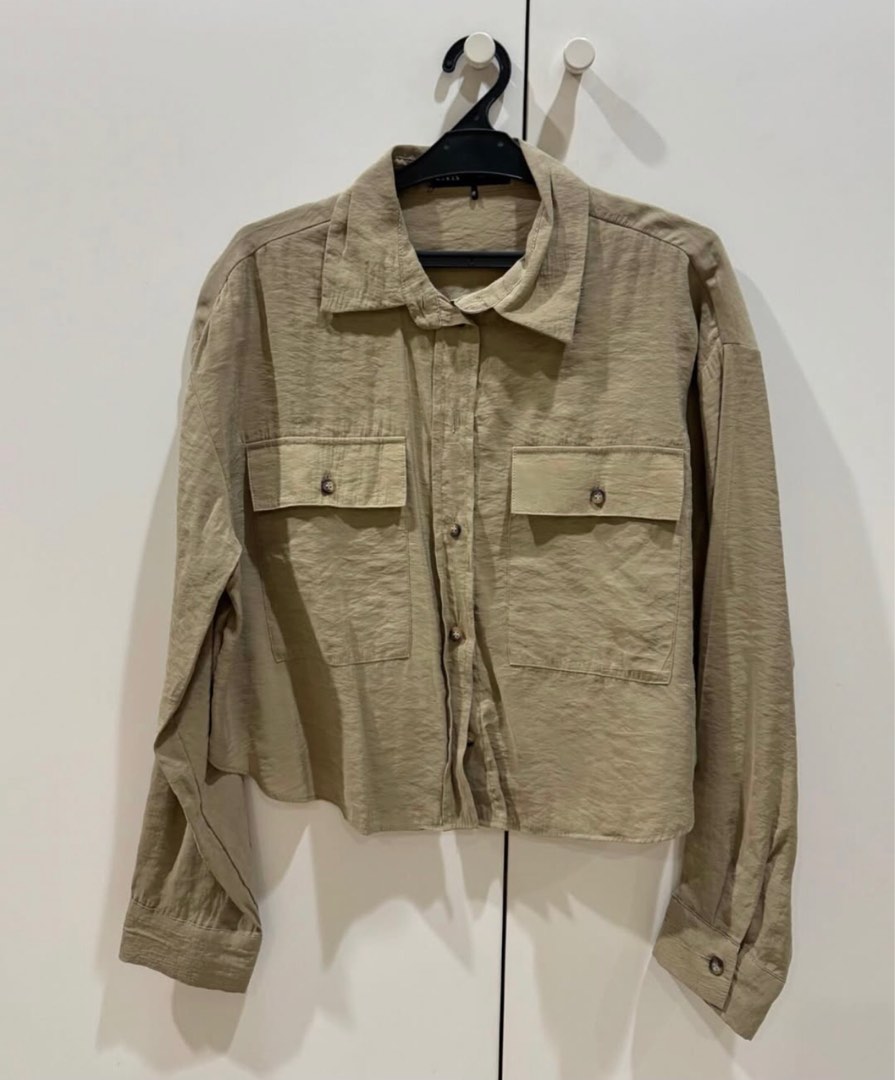 ZARA Safari Cargo Beige Shirt with Pocket duma massimo claude jii ...