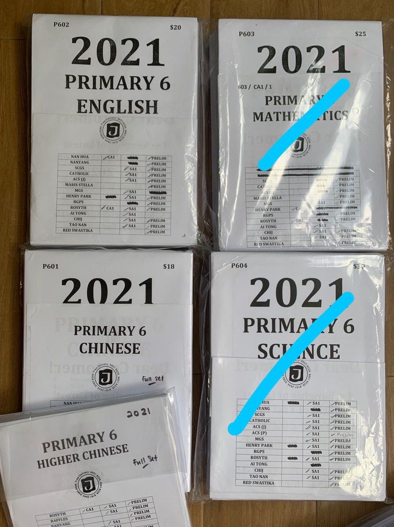 2021 P6 past year papers (3 subjects) psle. Science matter booklet ...