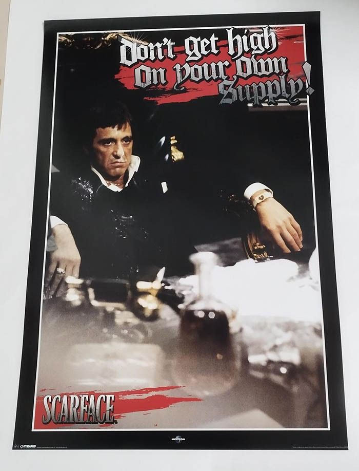 現貨 SCARFACE official Movie Poster 美國入口官方電影海報 疤面煞星 阿爾柏仙奴 Al Pacino大角咀 ...