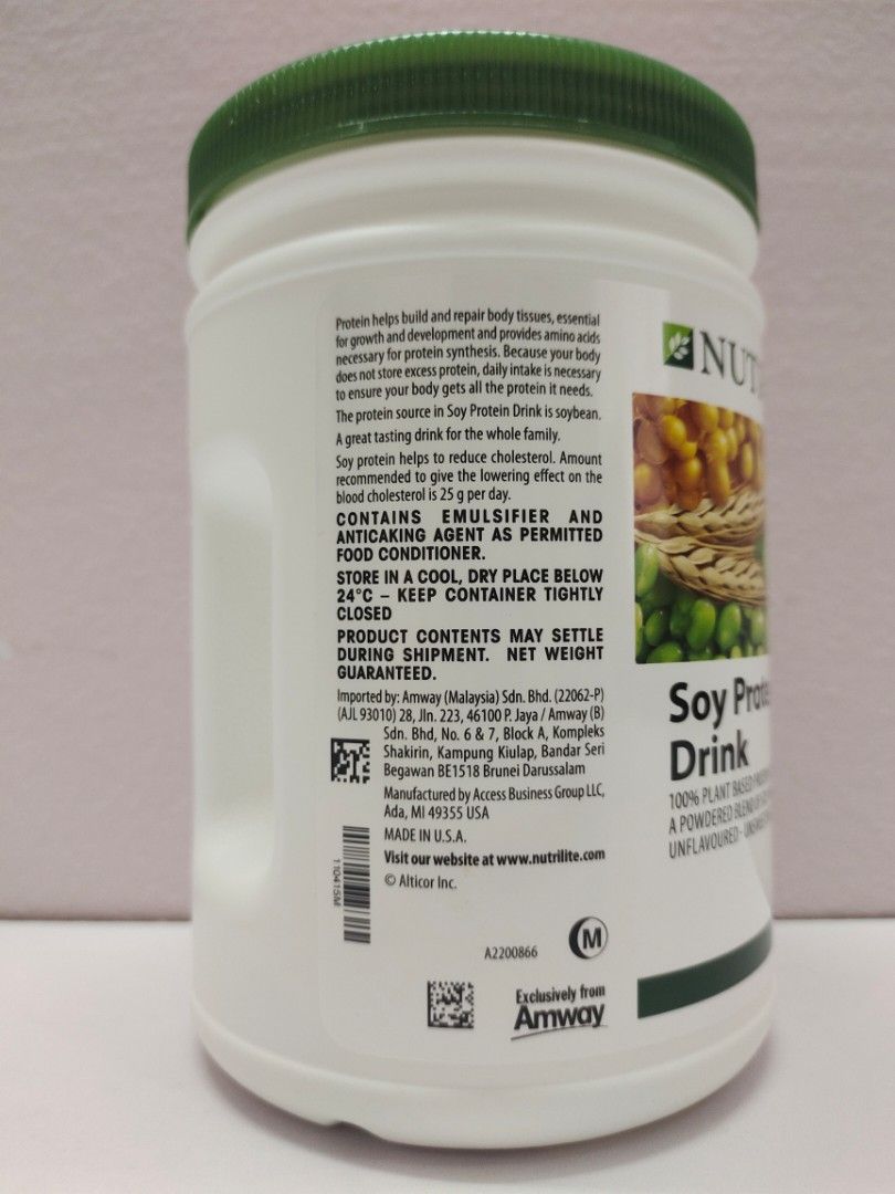 Amway NUTRILITE Soy Protein Drink 450g, Health & Nutrition, Health ...