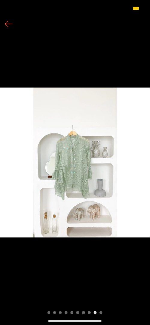 Arumi Outer Kebaya Brokat (Sage Green), Fesyen Wanita, Pakaian Wanita ...