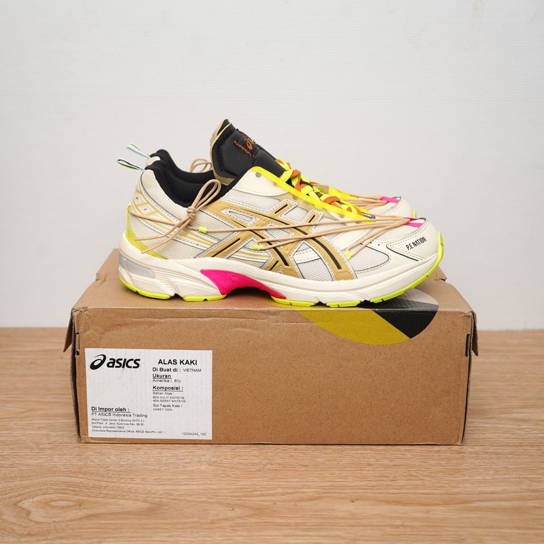 Asics Gel 1130 x P.E Nation Cream / Paper Bag, Fesyen Pria, Sepatu ...