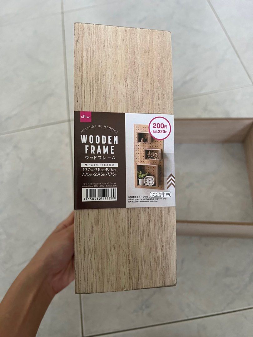 Brand new daiso wooden frame, Hobbies & Toys, Stationery & Craft, Other ...