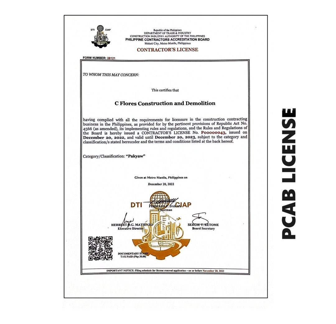 DEMOLITION CONTRACTOR with PCAB License 24years Experience and Service ...