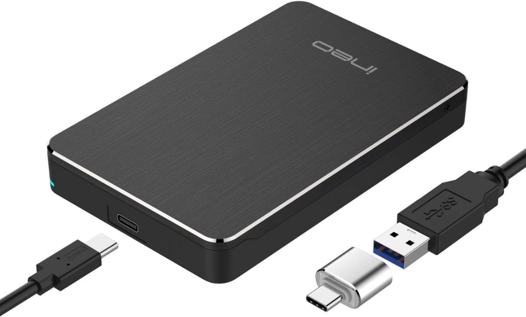 ElecGear USB C 3.1 Gen2 External Disk Enclosure for 7mm to 15mm 2.5 ...