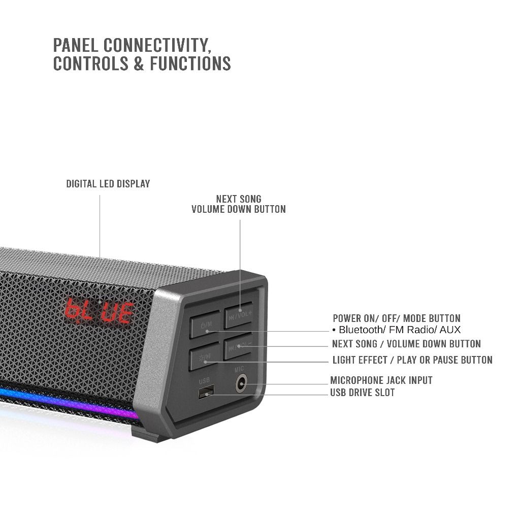 [FREE DELIVERY] HYPERBAR 1100 with Soundbar Subwoofer Bluetooth FM ...