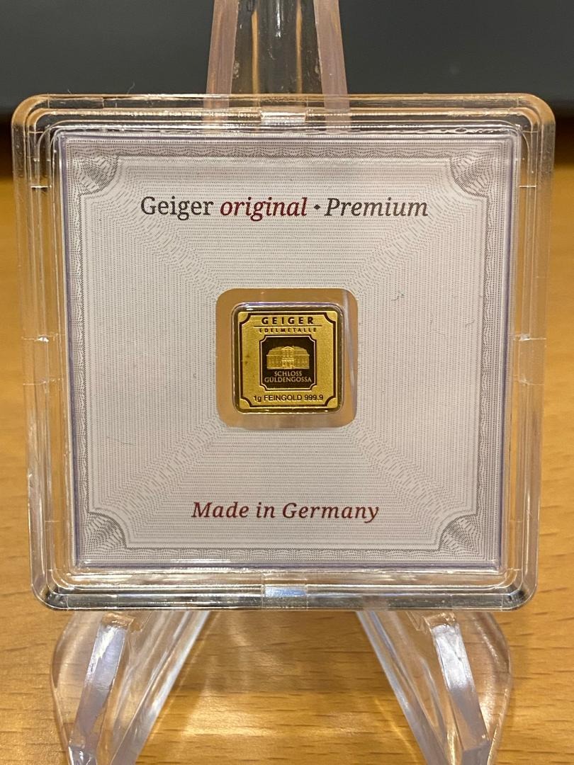 Geiger Original Square 1g Gold Bar, Hobbies & Toys, Collectibles ...