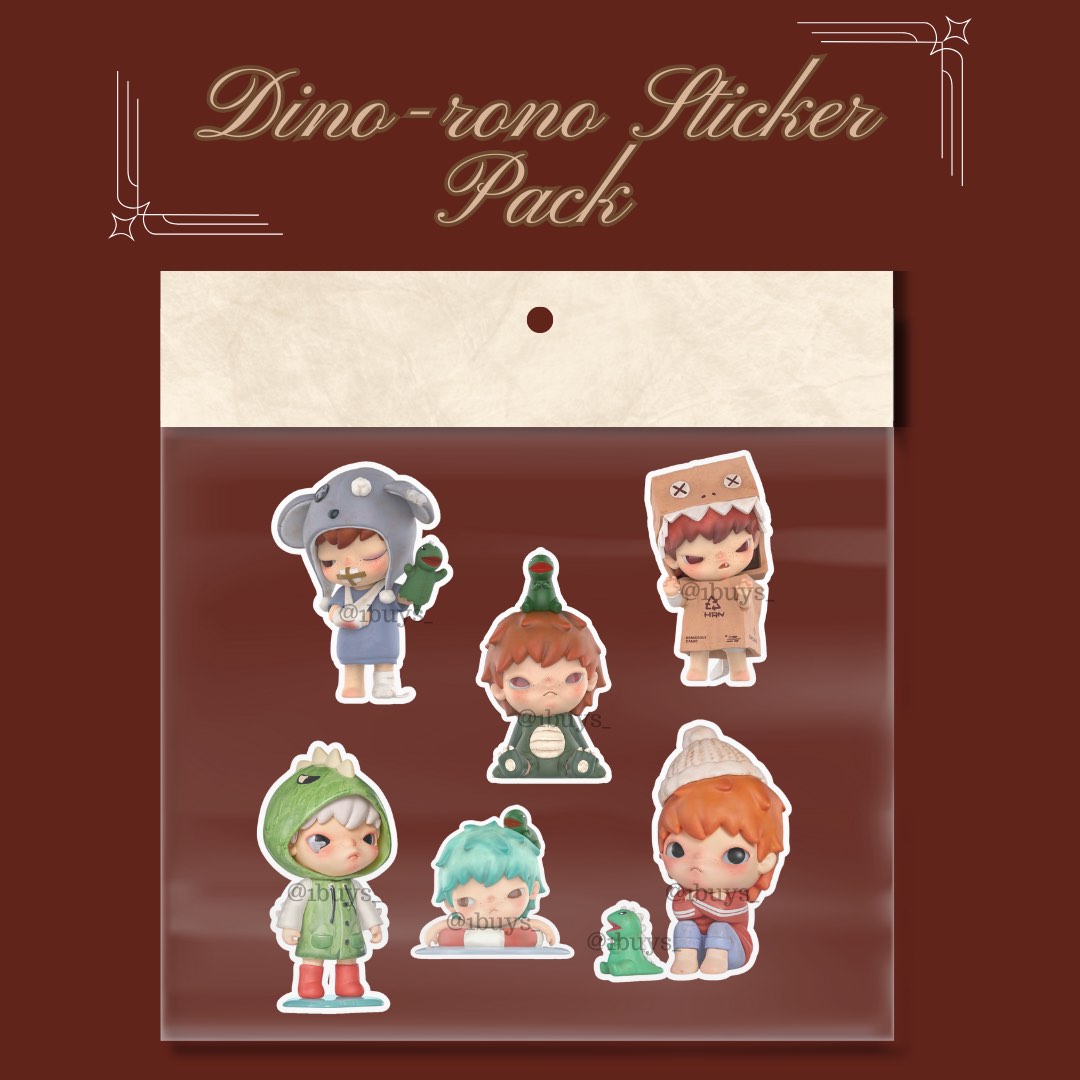 Hirono Dinosaur Sticker Pack, Hobbies & Toys, Memorabilia ...