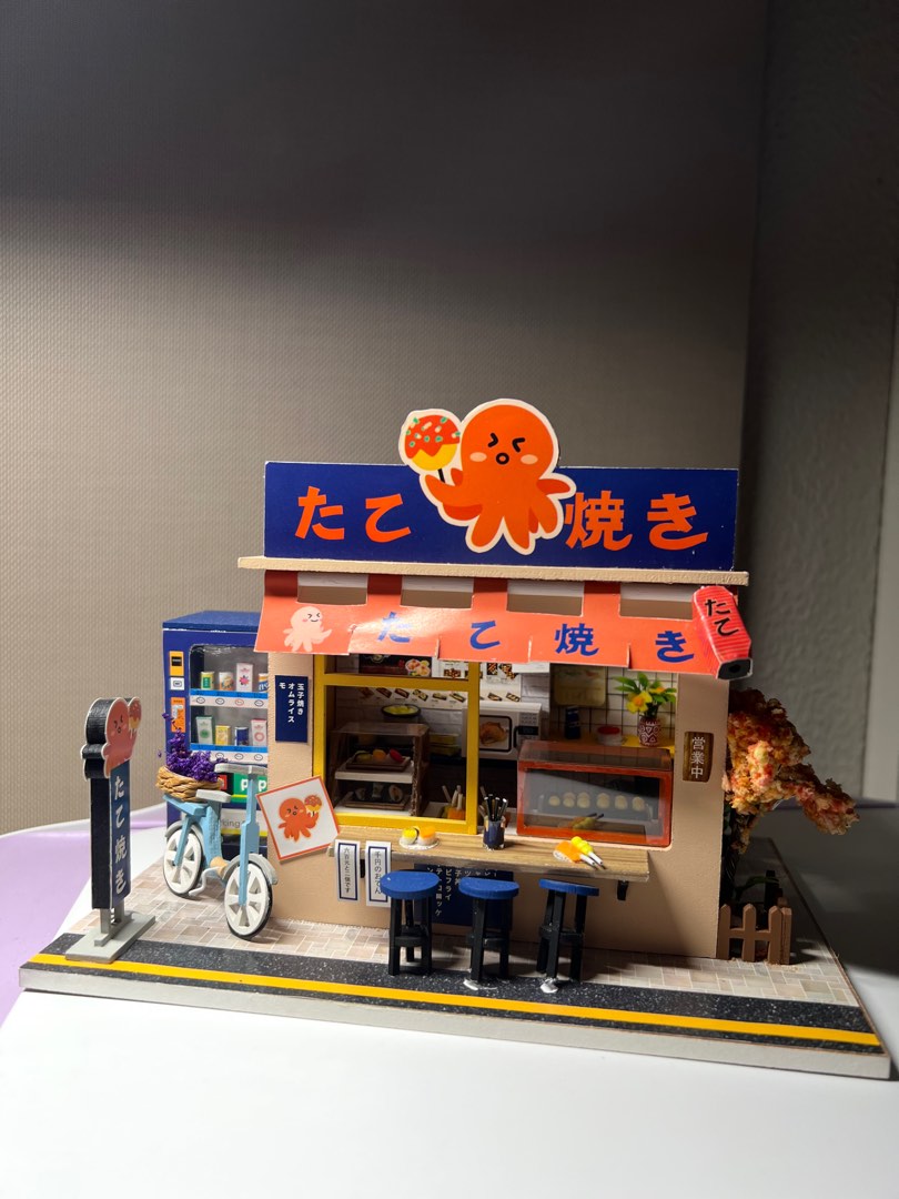 Hongda Takoyaki Japanese Stall Miniature Display, Hobbies & Toys ...