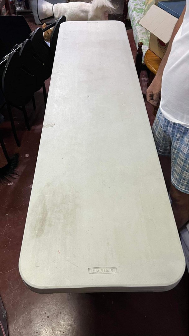 LIFETIME LONG WHITE TABLE 18 x 71 inch, Furniture & Home Living ...