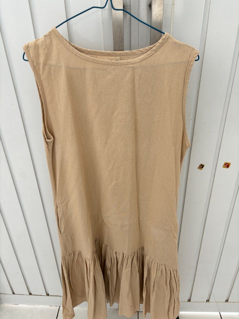 Linen dress maxi dress midi dress Bagus, Fesyen Wanita, Pakaian Wanita ...