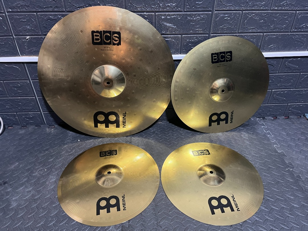 Meinl BCS Cymbal Set hi hats, ride, crash, drumset, Hobbies & Toys ...