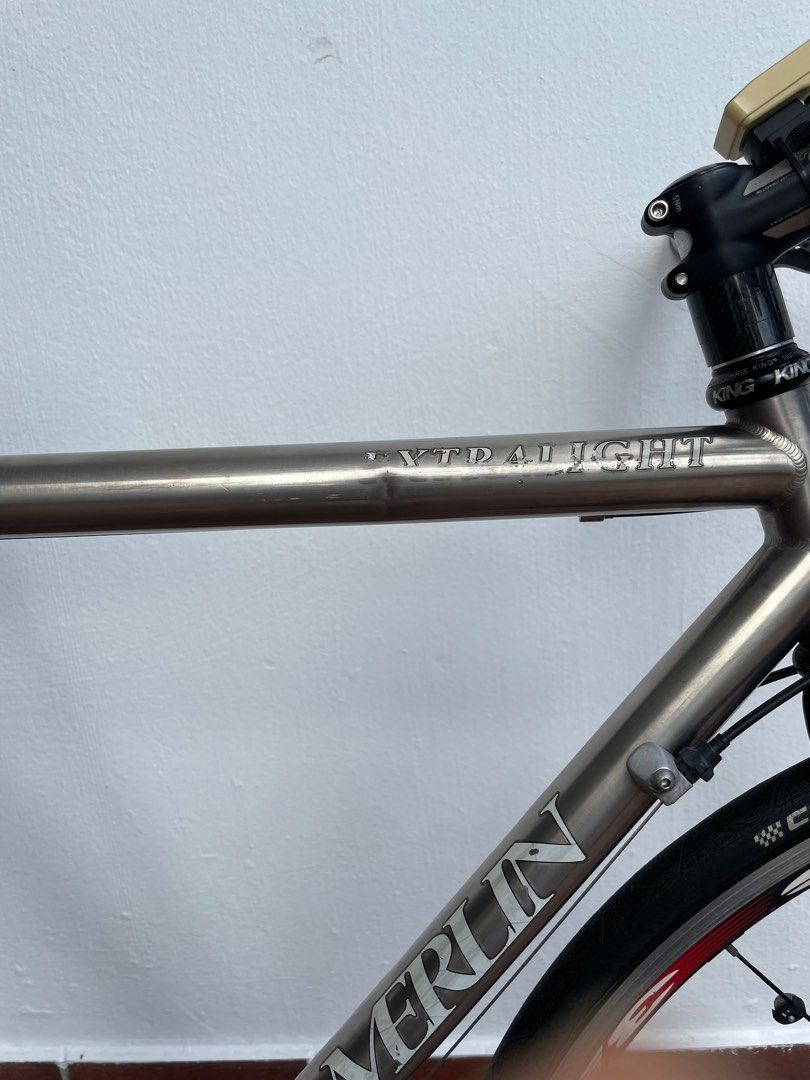 Legendary Merlin Extralight Titanium Road Bike with carbon fibre forks ...