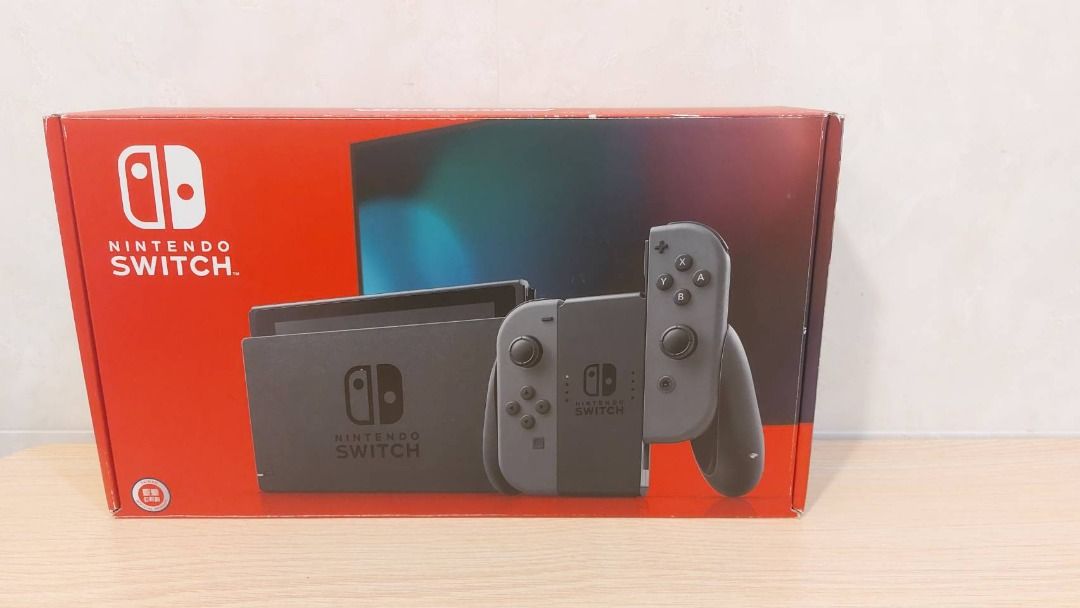 【Nintendo 任天堂】二手 NS Switch 【絕版灰色】主機 電力加強版 9成新 所有配件都在, 電玩遊戲相關, 電玩主機, Nintendo 任天堂在旋轉拍賣