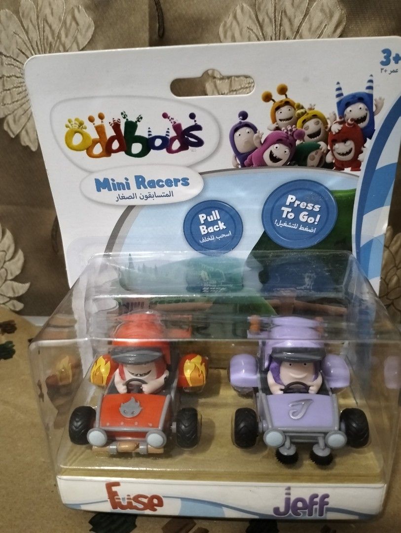 One animation Oddbods Mini Racers 2 in 1, 1/36 scale, Pull back racers ...