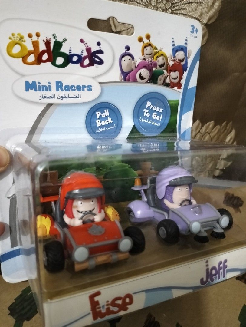 One animation Oddbods Mini Racers 2 in 1, 1/36 scale, Pull back racers ...