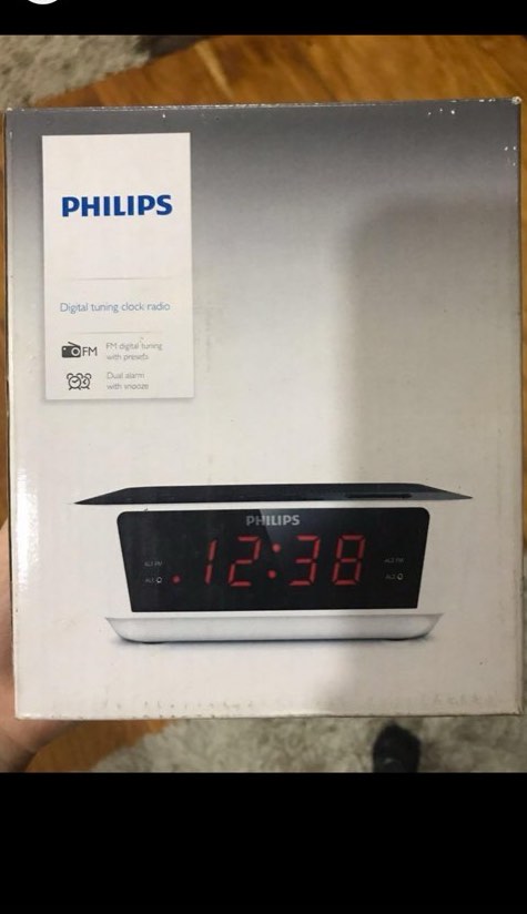 Philips digital alarm clock, Furniture & Home Living, Home Decor ...