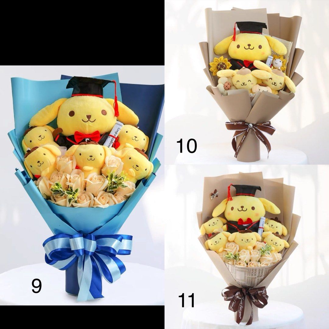POMPOMPURIN SANRIO FLOWER BOUQUET (VALENTINES , BIRTHDAY , GRADUATION ...