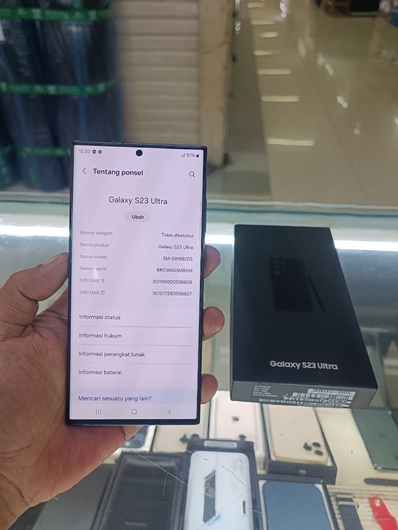 Samsung Galaxy S23 Ultra 12/256GB Black Seken Original, Telepon Seluler ...