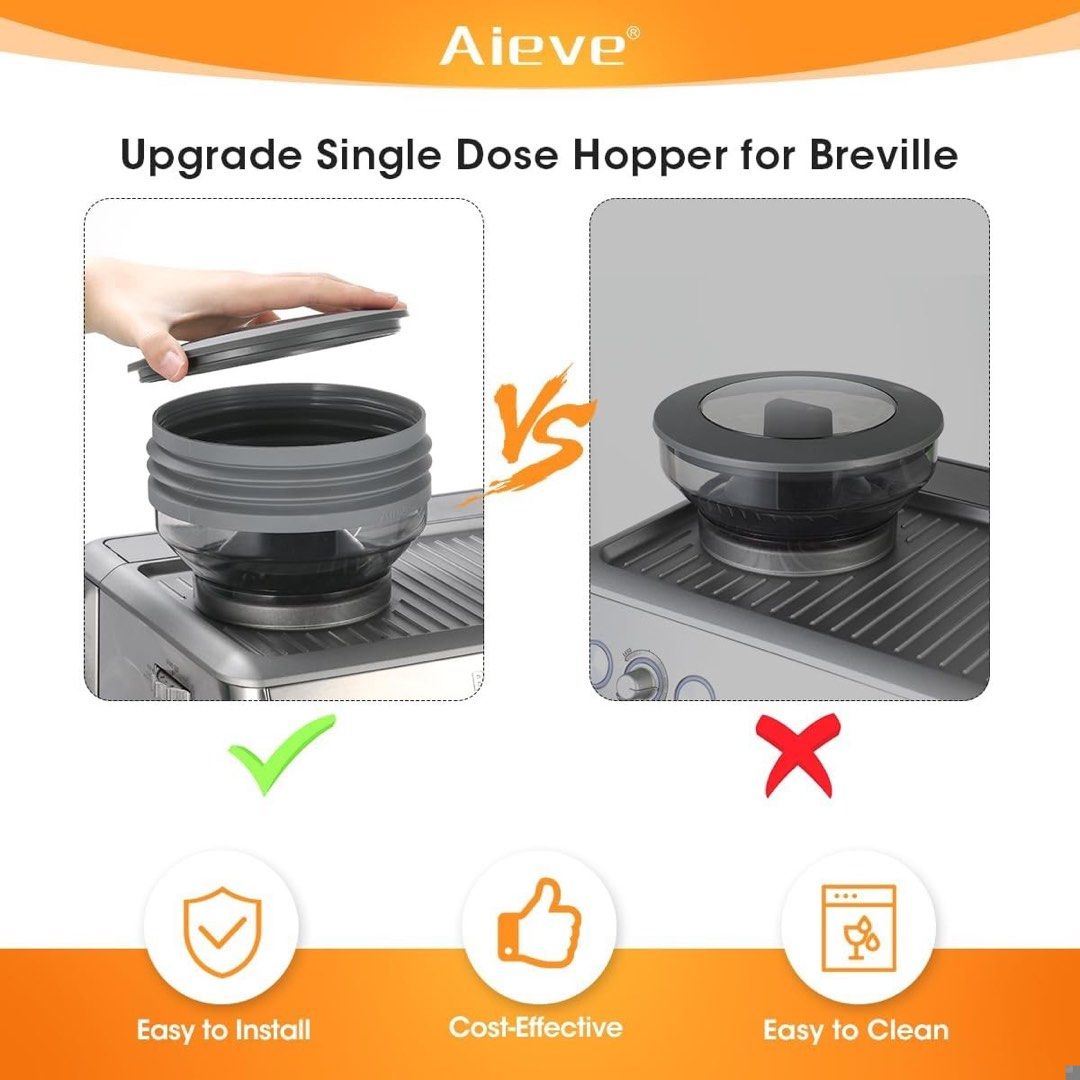 Single Dose Hopper for Breville Espresso Machine, Silicone Bellow ...