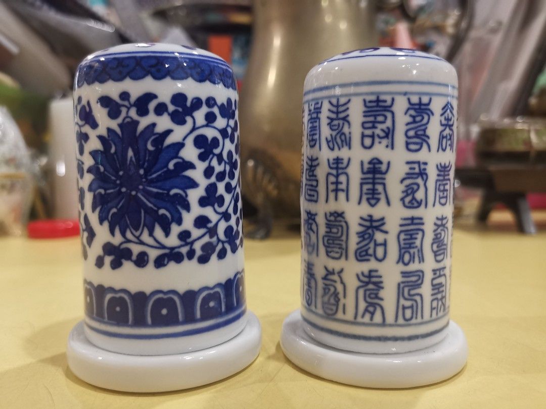 Vintage Chinese Style Blue White Design Ceramic Toothpick Holder ...