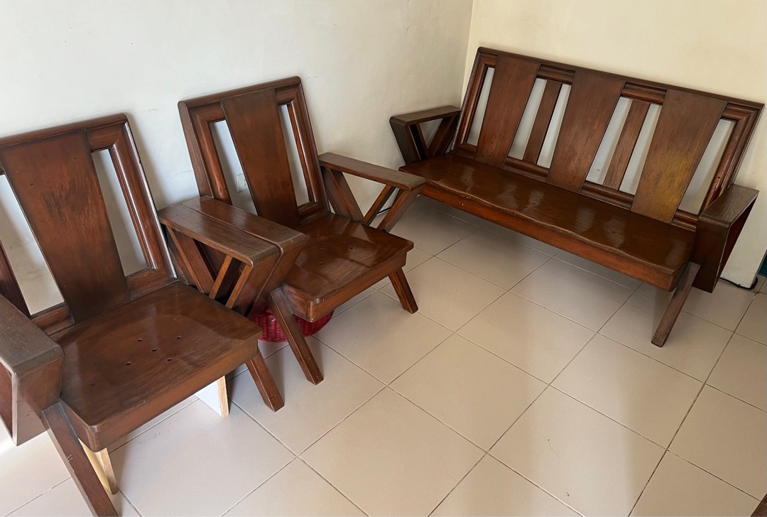 vintage narra sala set, Furniture & Home Living, Furniture, Sofas on ...