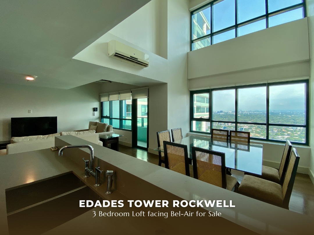 3BR Loft Edades Tower Rockwell Makati for Sale, Property, For Sale ...