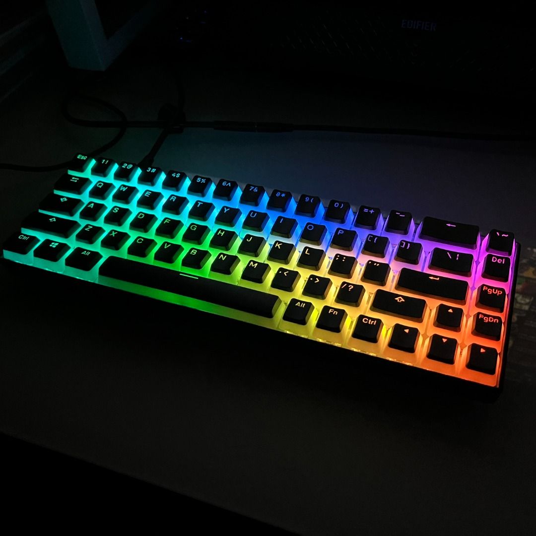 60% RGB Theme Custom keyboard HyperX Double Shot PBT Keycaps 無線鍵盤 客製化鍵盤 ...