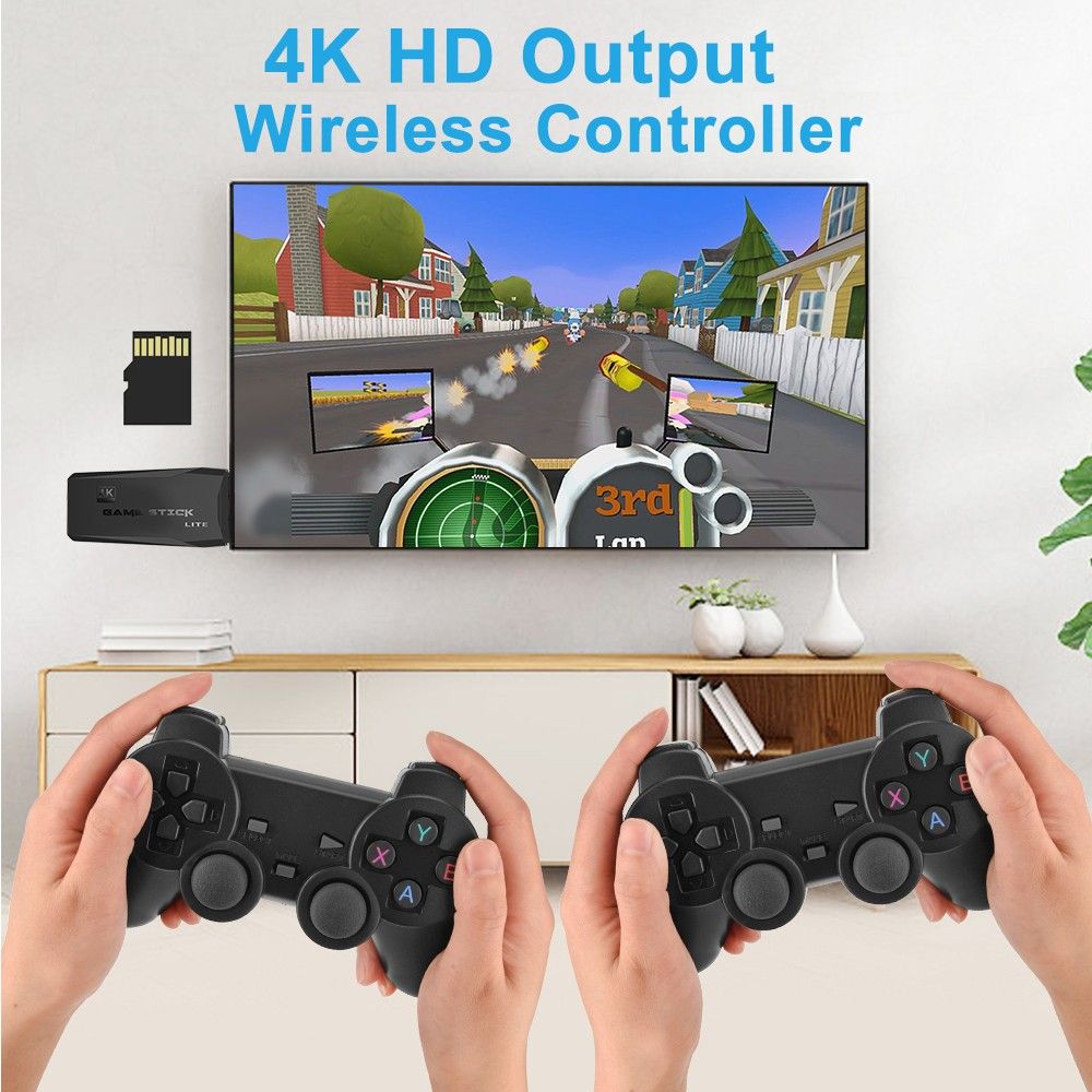 全新(64G) 清貨 現貨 特價 game stick Lite 遊戲棒 M8 內建 10000遊戲 64GB 2.4G 無線 高畫質 連2x ...