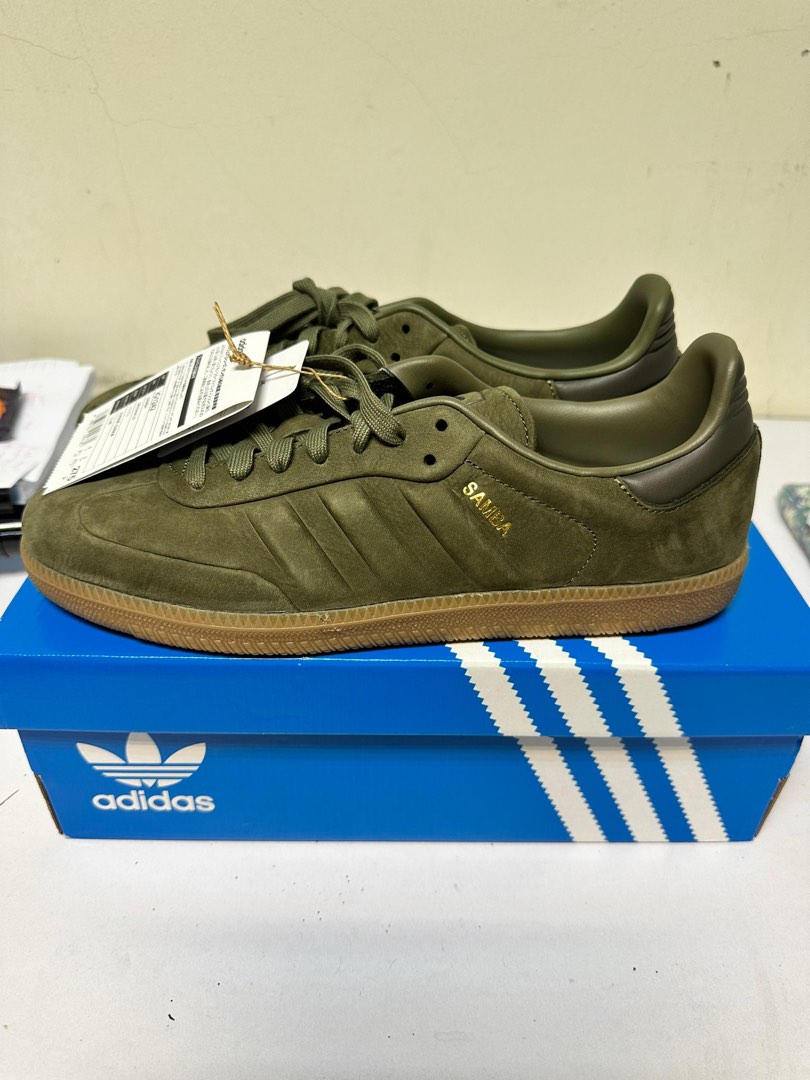 Adidas Samba Olive Strata Gum, Men's Fashion, Footwear, Sneakers on Carousell
