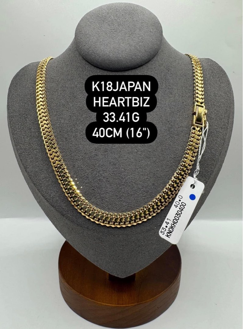 Auth K18 Japan Gold Heartbiz necklace chain, Women's Fashion, Jewelry & Organizers, Necklaces on ...
