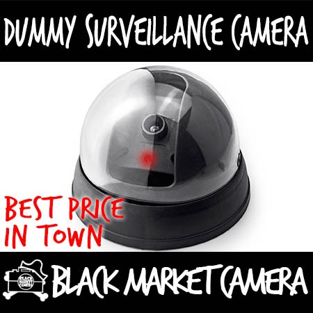[BMC] Dummy Fake Surveillance CCTV Security Dome Camera With Flashing IR Red LED Light *Battery ...