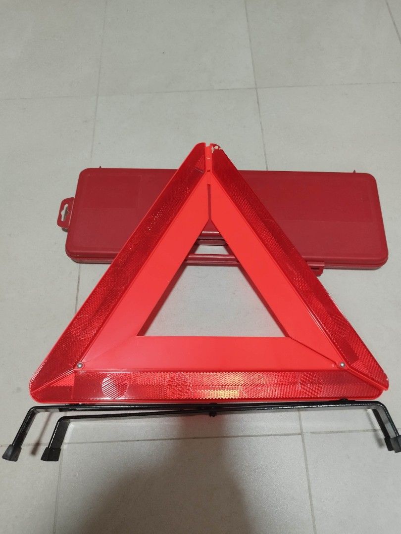 Car Triangular Breakdown Sign, Car Accessories, Accessories on Carousell