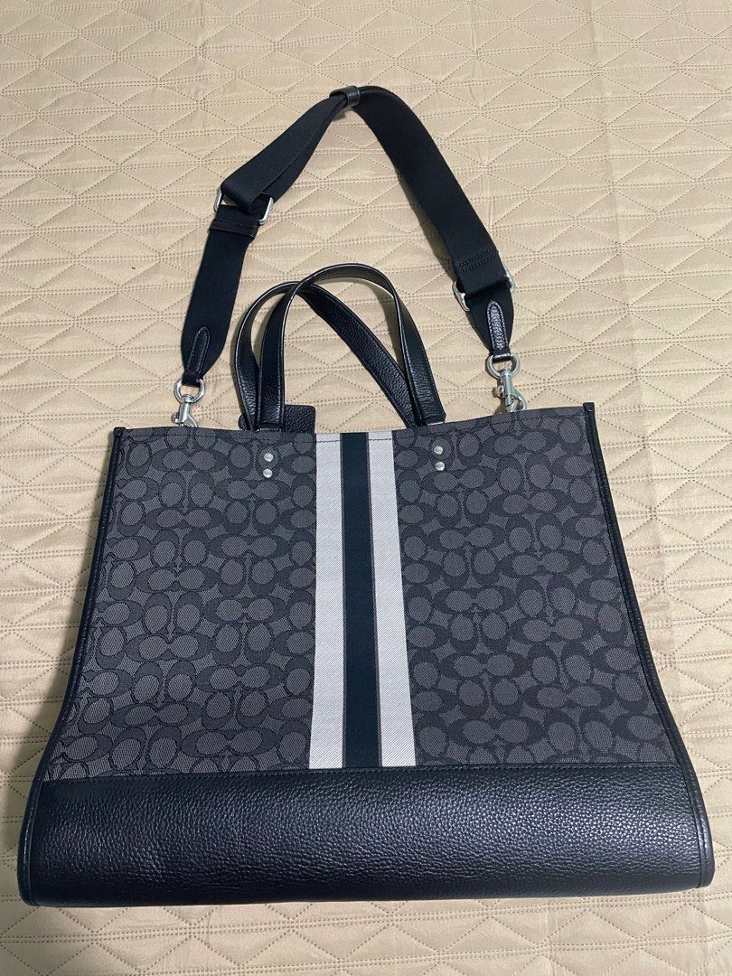 Coach Dempsey Tote 40 In Signature Jacquard With Stripe And Coach Patch ...