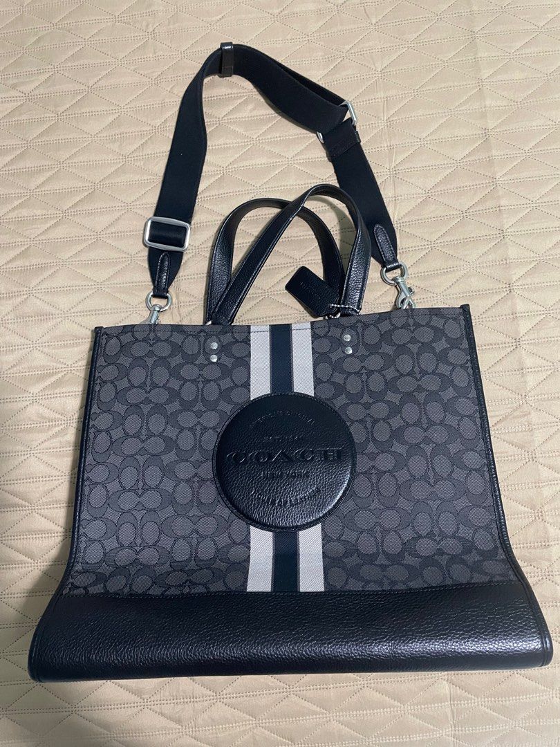 Coach Dempsey Tote 40 In Signature Jacquard With Stripe And Coach Patch ...